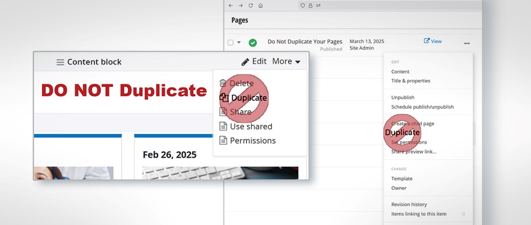Do Not Use the Duplicate Function