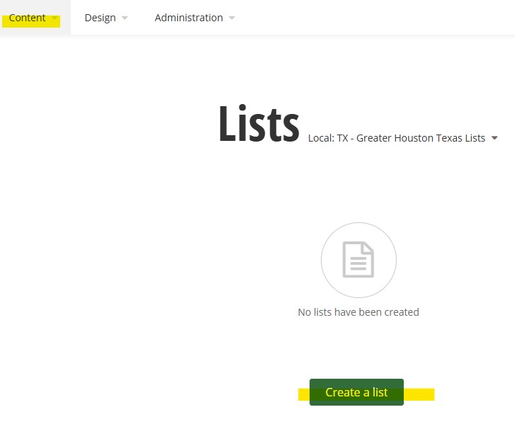 Create a List and List Items