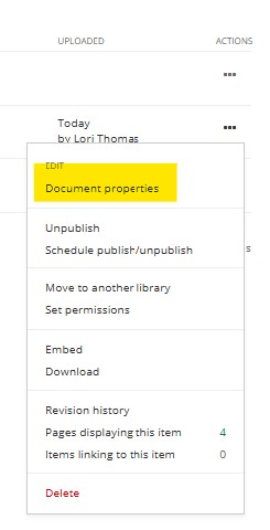 Edit Documents & Files Properties